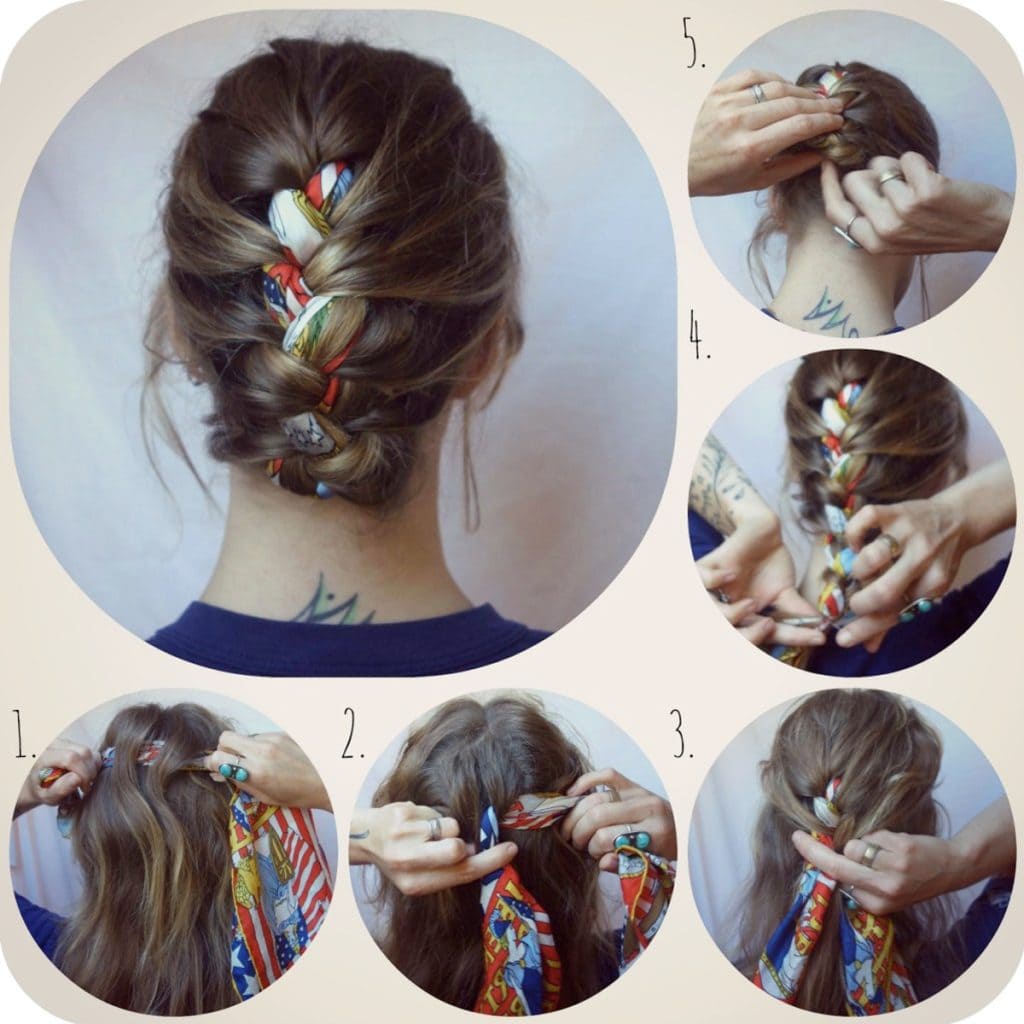 4 Quick Steps How To Do Scarf Braid - How To Hair Girl